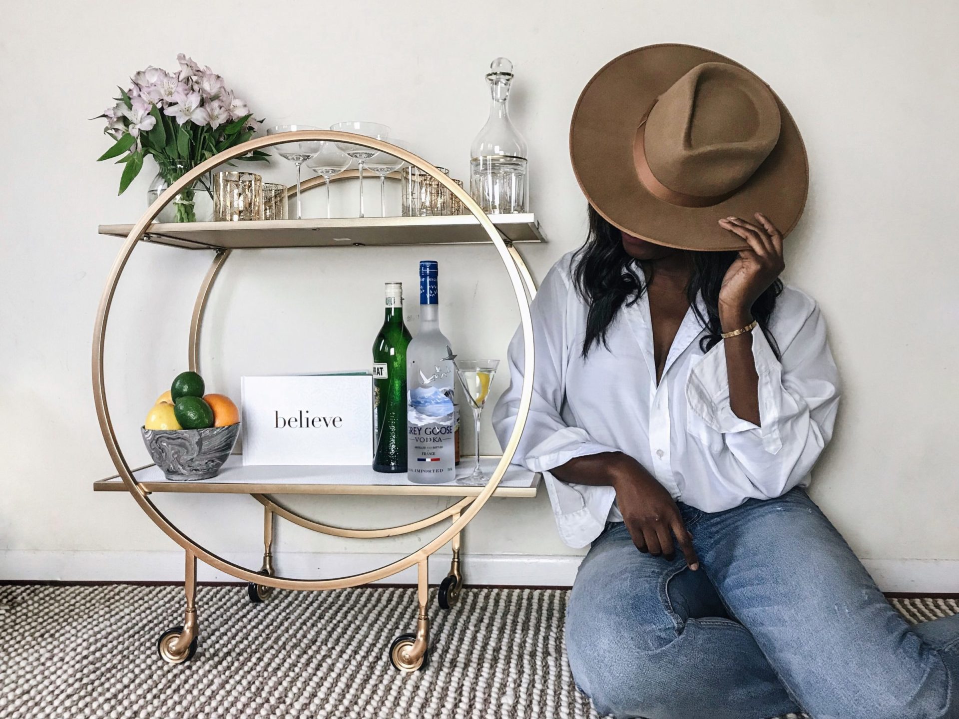 Grey Goose Martini Recipe + Z Gallerie Russo Bar Cart » MILLENNIELLE